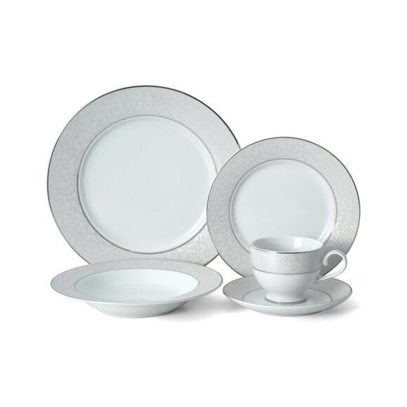 Mikasa | Dining | Mikasa Parchment 4piece Dinnerware Set Gray | Poshmark